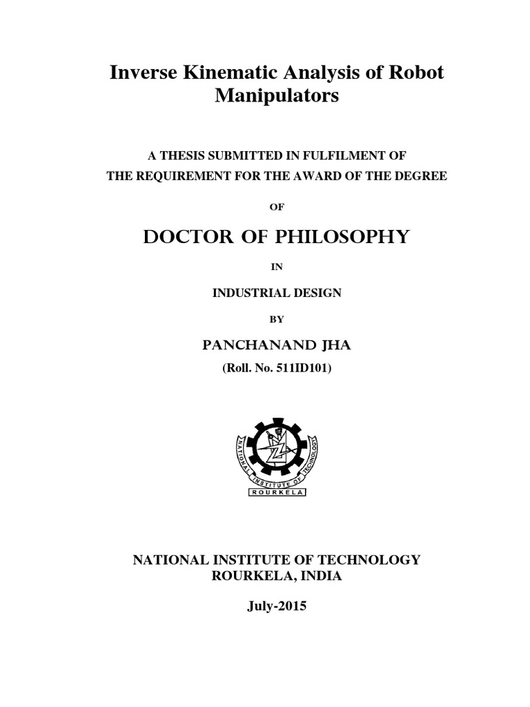 Inverse Kinematic Analysis of Robot Manipulators PDF | PDF | Mathematical Optimization | Analysis
