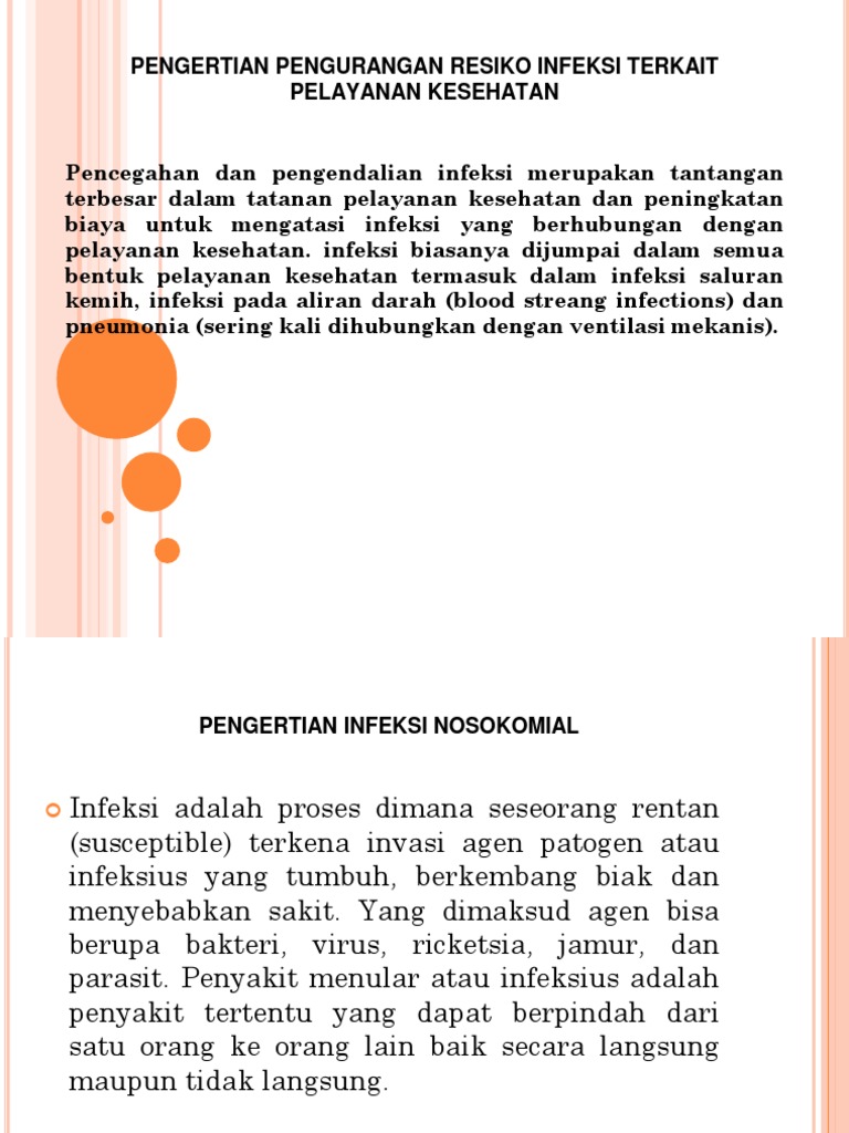 Pengurangan Resiko Infeksi Terkait Pelayanan Kesehatan | PDF ...