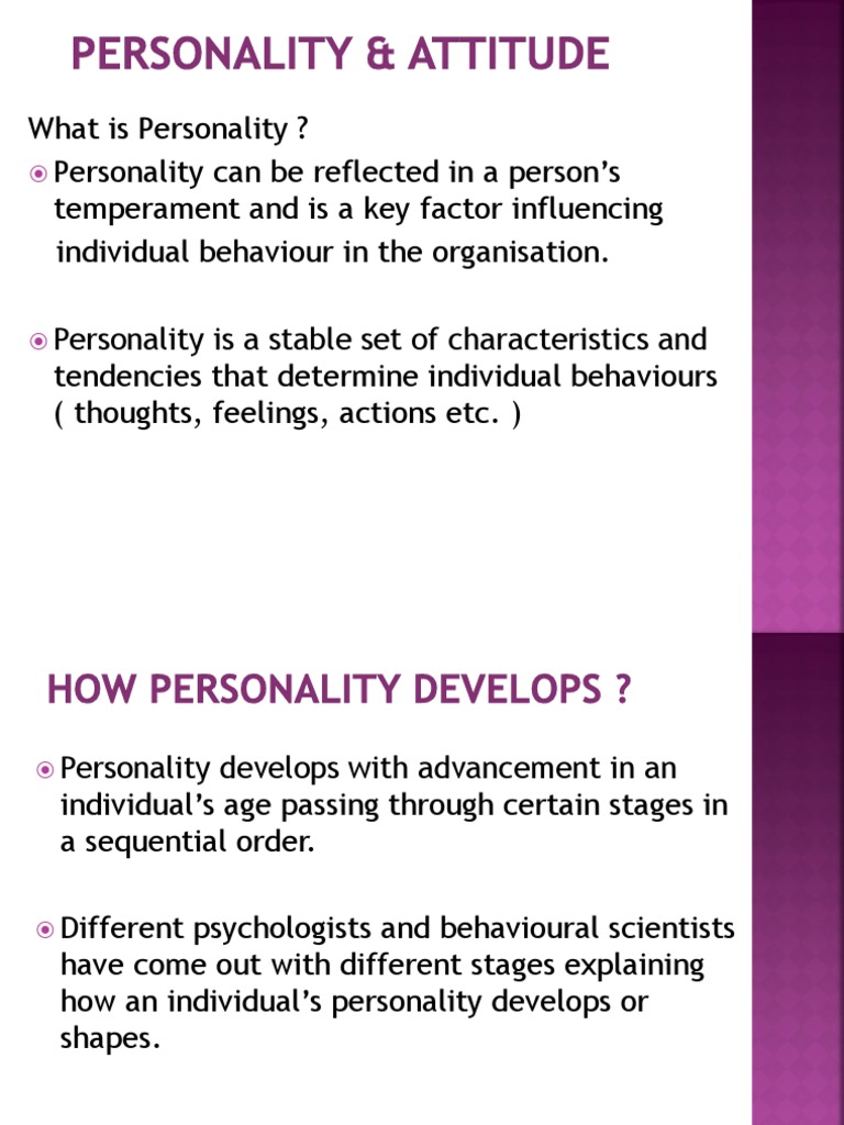 Personality and Attitude Development | PDF | Attitude (Psychology ...