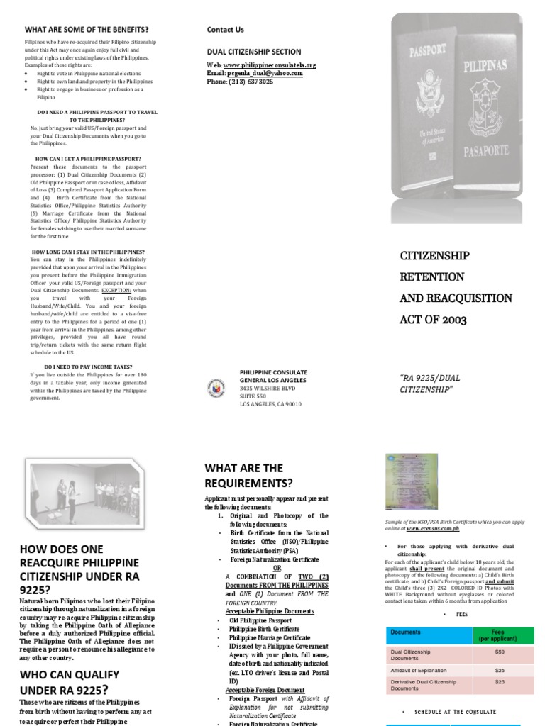 How to Reacquire Philippine Citizenship Under RA 9225 | PDF | Passport | Naturalization