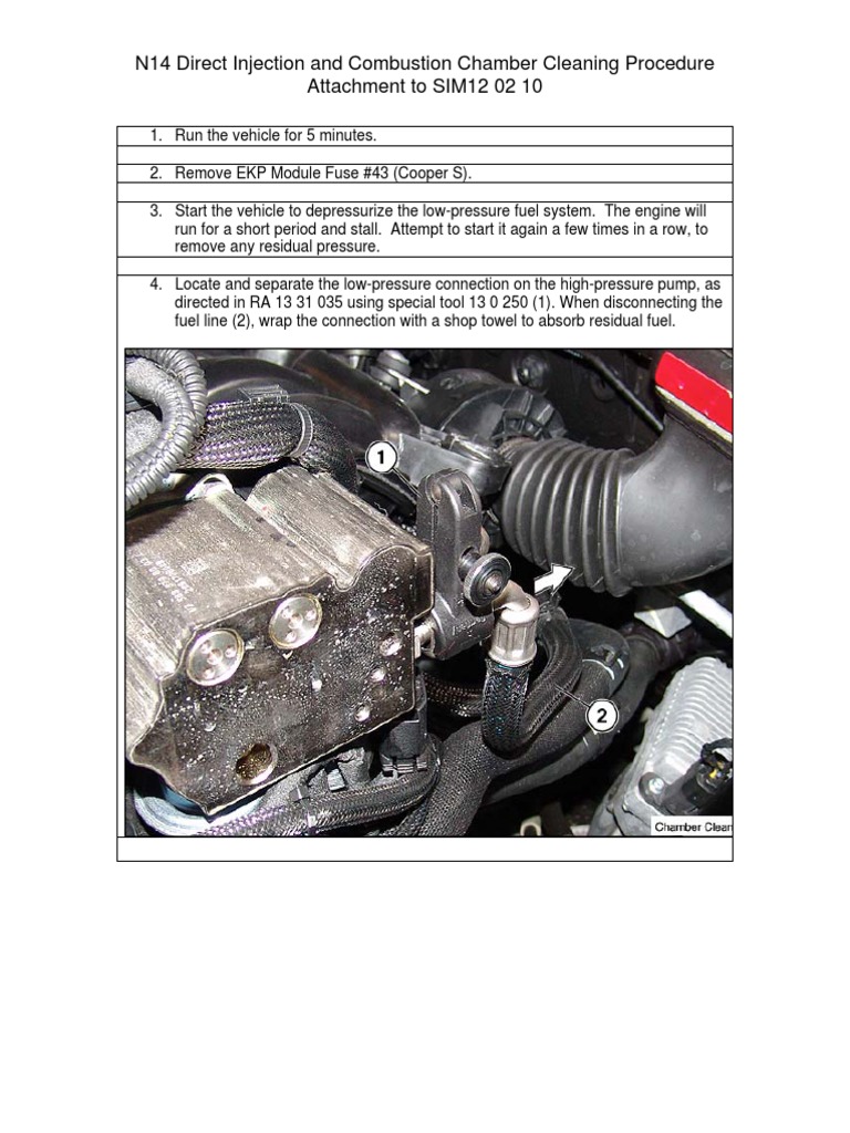 SIM120210 N14 Direct Injection & Combustion Chamber Cleaning Procedure ...
