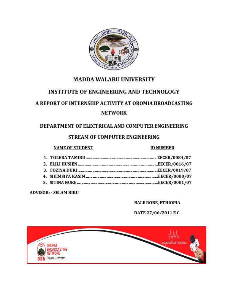 Madda Walabu University Institute of Engineering and Technology | PDF ...