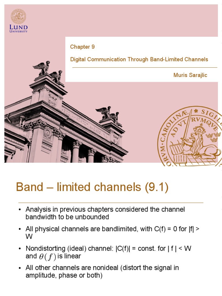 Design and Analysis of Digital Communication Systems for Band-Limited ...