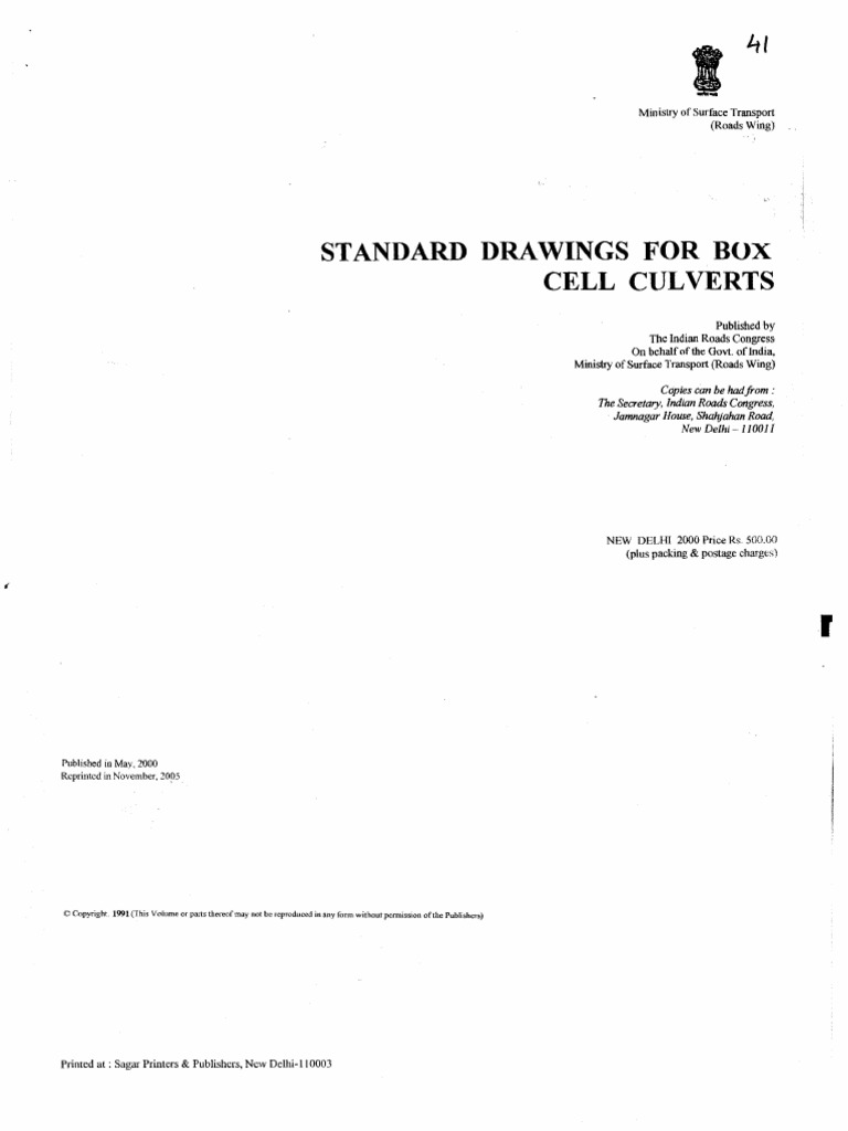 Box Culvert DRG PDF | PDF | Concrete | Building Engineering