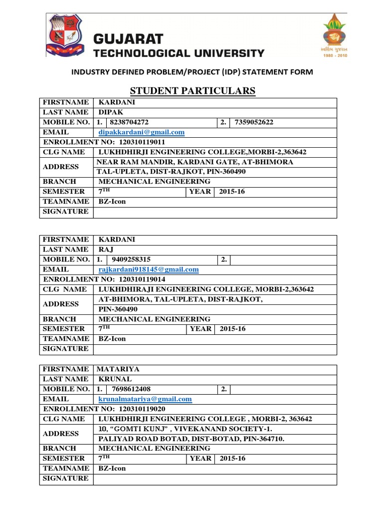 IDP Project Defination | PDF | Forging | Wear