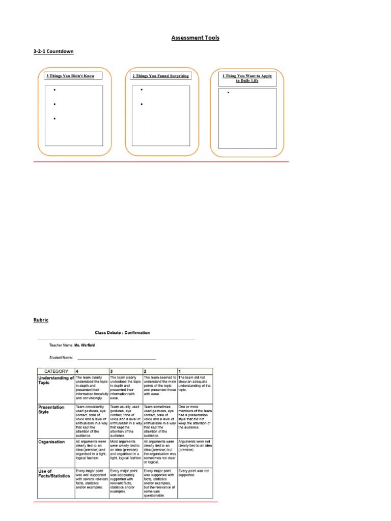 Assessment Tools | PDF
