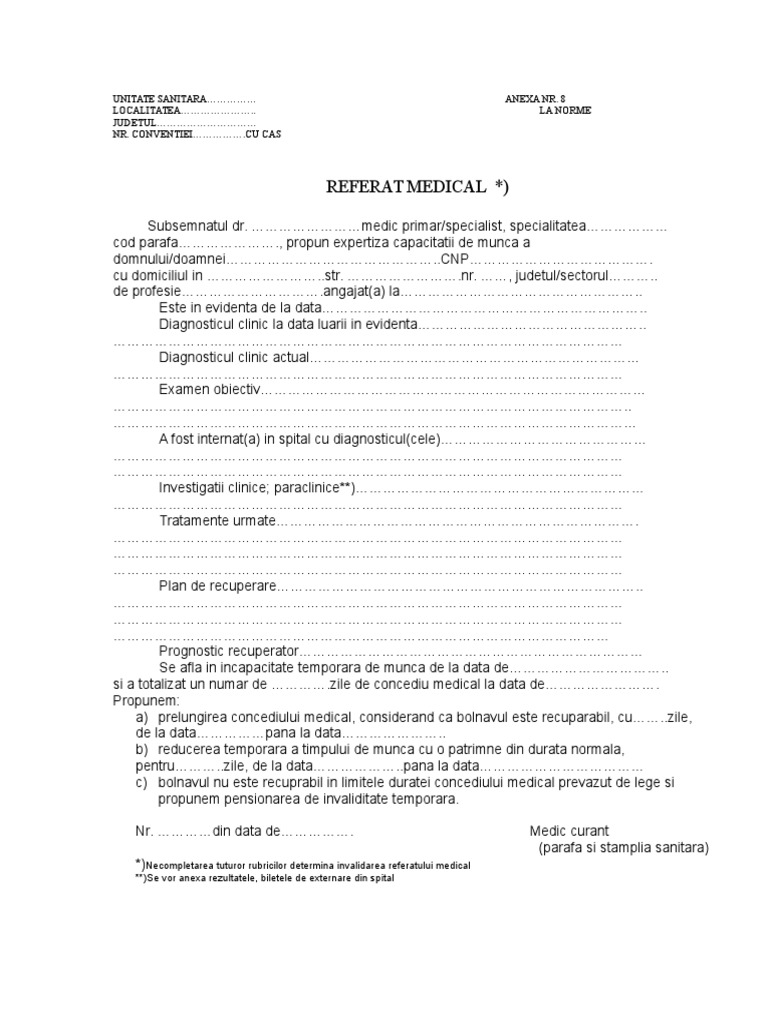 Anexa 8 Prelungire Concedii | PDF