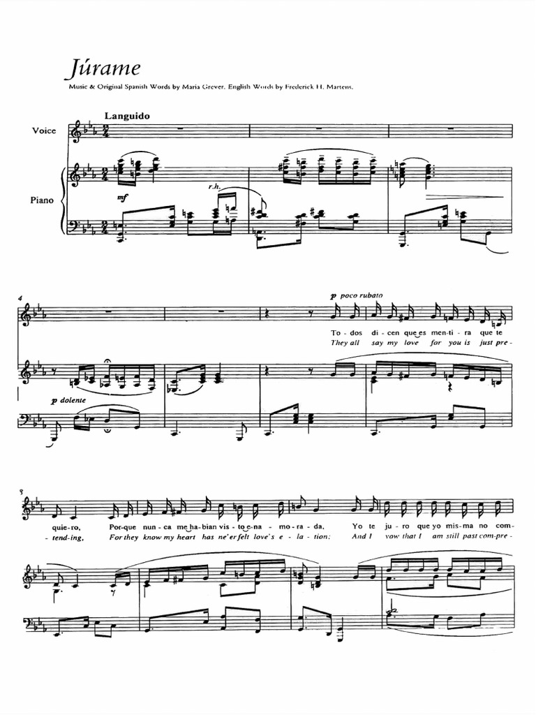 Grever Maria - Júrame | PDF