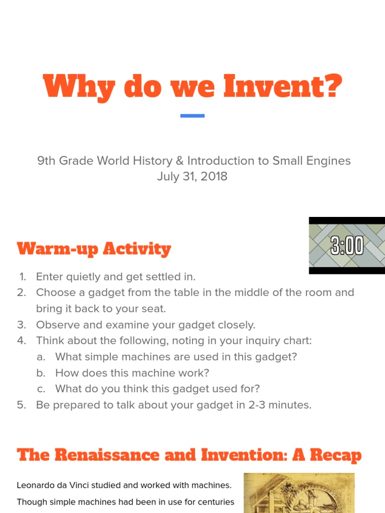 Why Do We Invent? Science and Art in The Renaissance Era | PDF