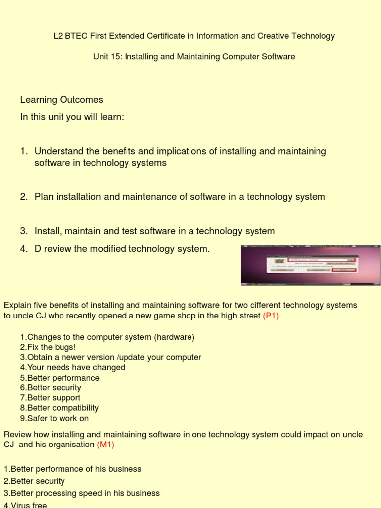 Installing and Maintaining Computer Software Unit15 | PDF | Antivirus ...