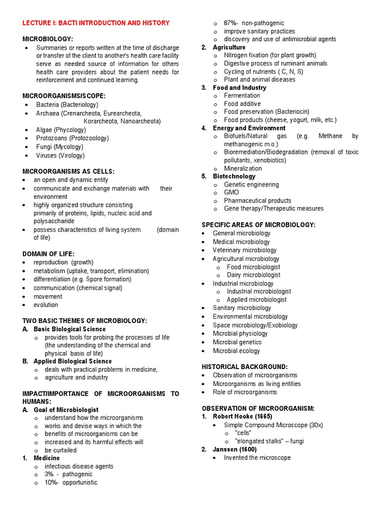 Lecture I Micro para Reviewer | Download Free PDF | Microbiology ...