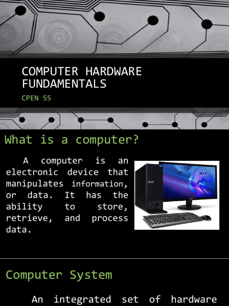 Computer Hardware Fundamentals | PDF | Random Access Memory | Central ...