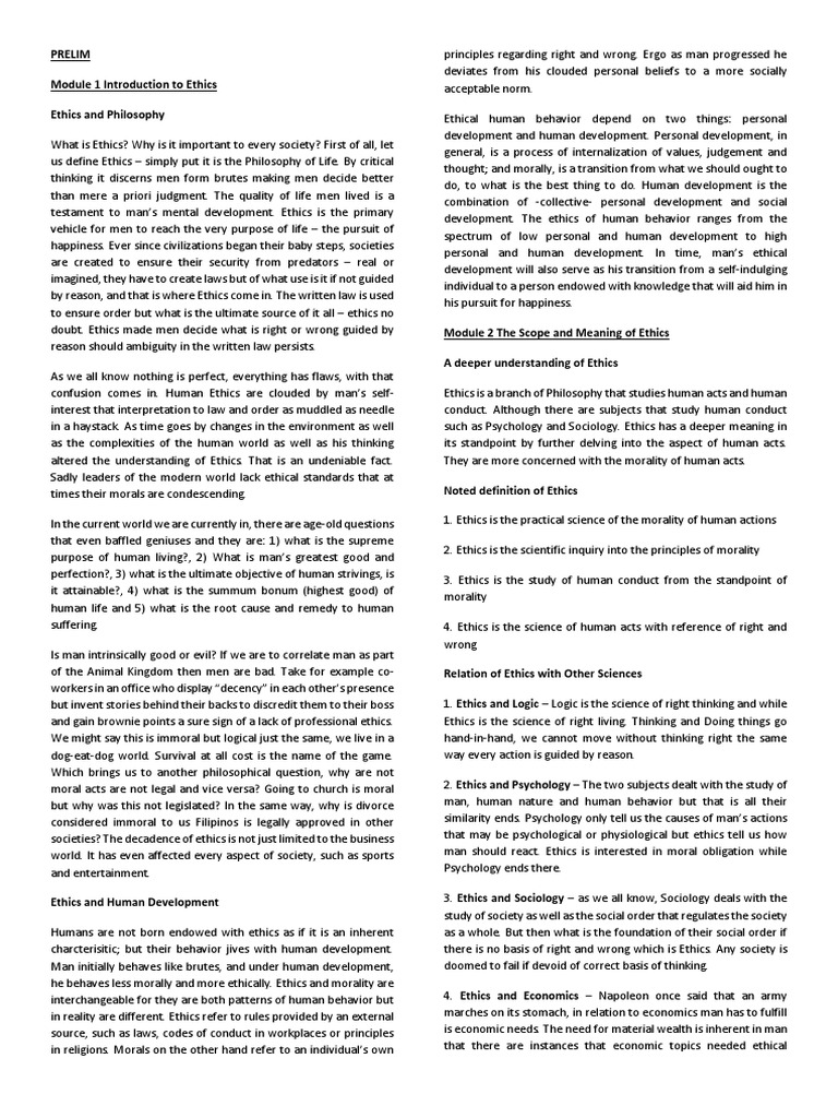 Understanding the Scope and Foundations of Ethics | PDF | Morality | Conscience