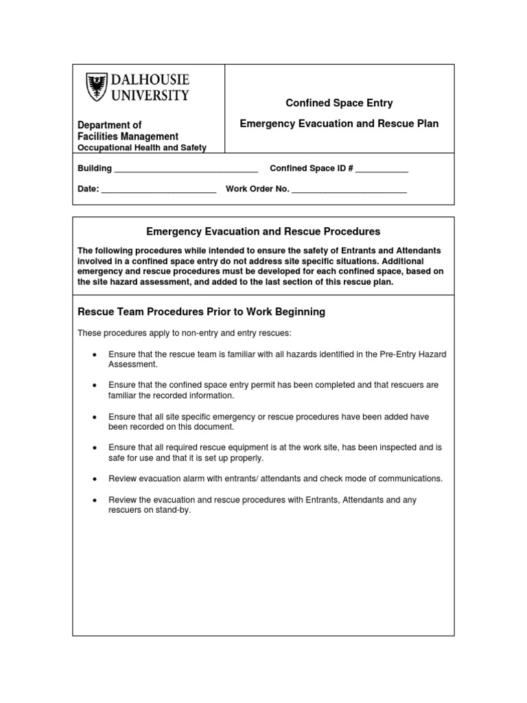 Emergency Evacuation and Rescue Plan | PDF | Emergency | Emergency ...