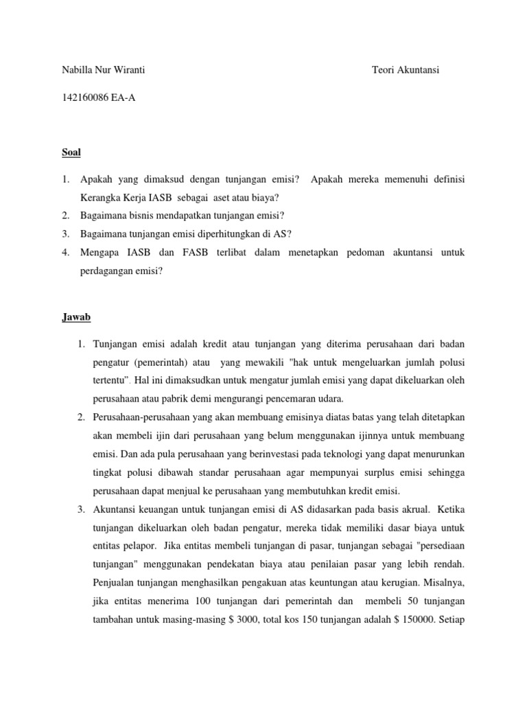 Tugas Case Study 10.1 Teori Akuntansi | PDF