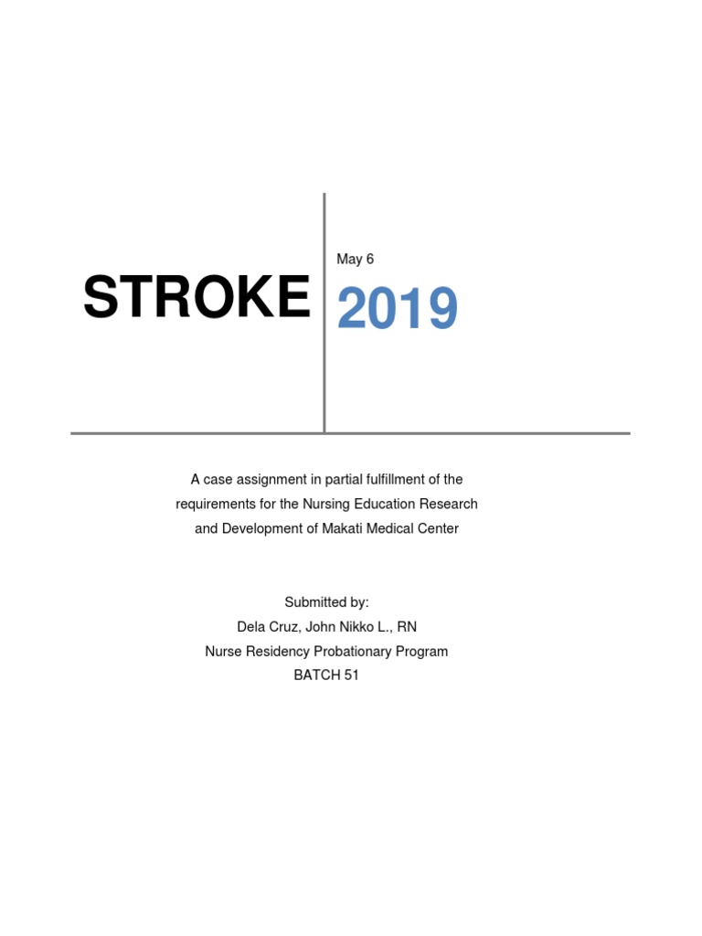Stroke Case Study | PDF | Stroke | Cardiovascular Diseases