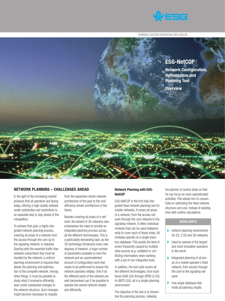 ESG NetCOP Overview | PDF | Computer Network | Object Oriented Programming