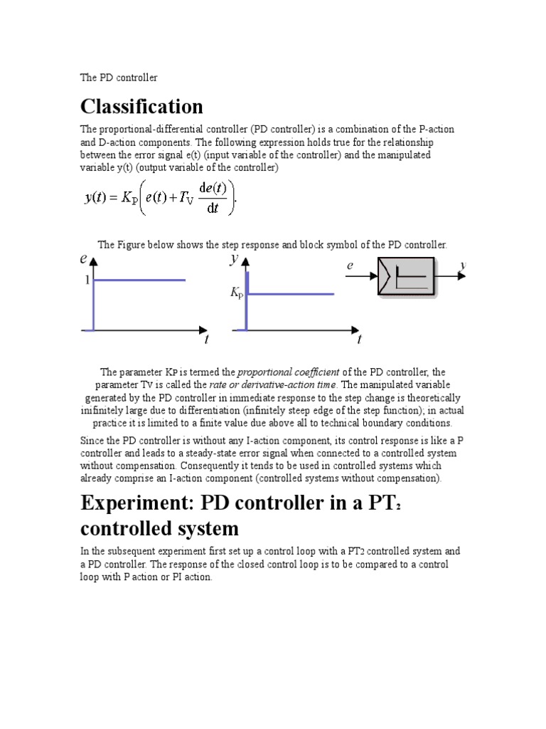 PD Controler | PDF | Control Theory | Analysis