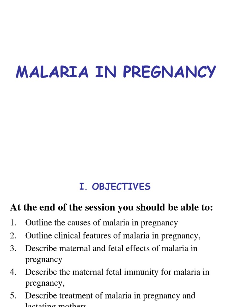 Malaria in Pregnancy | PDF | Malaria | Medicine