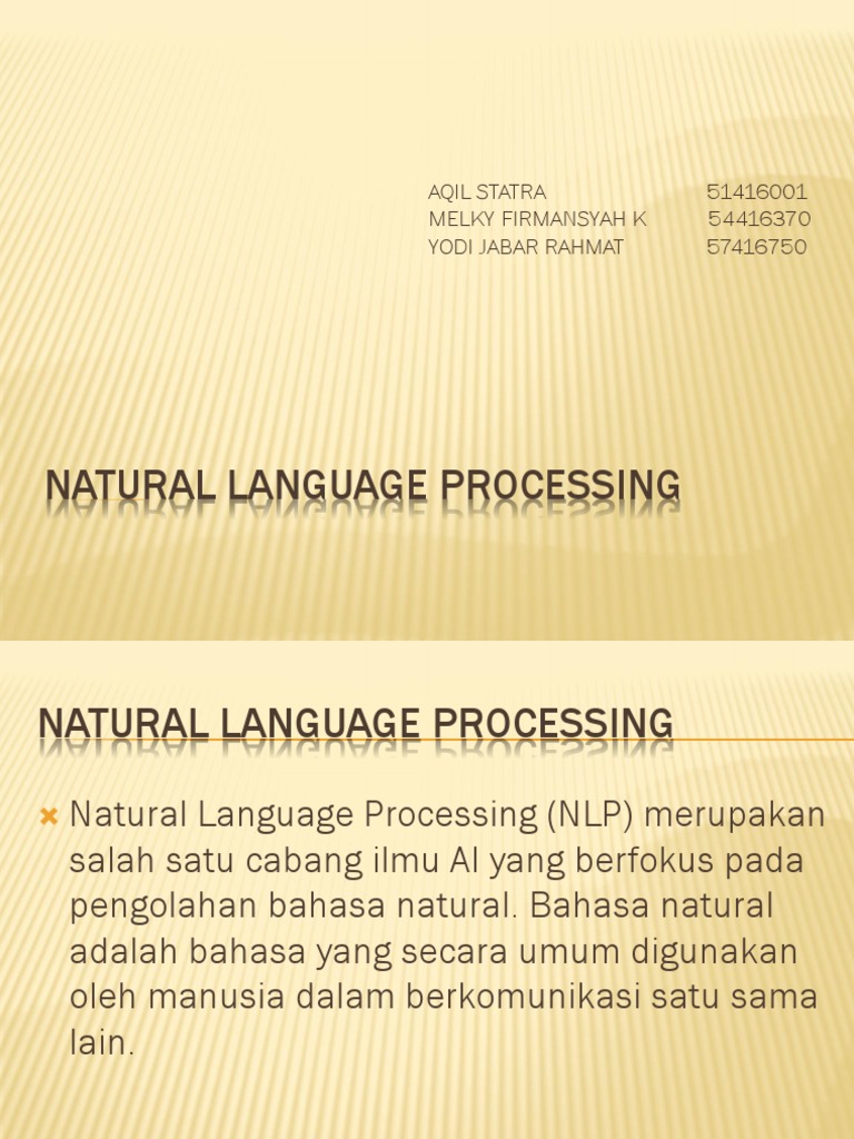 Natural Language Processing | PDF