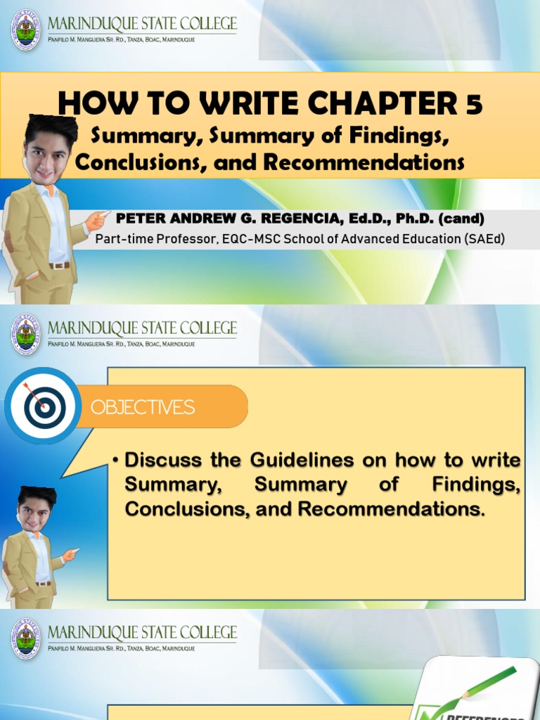 How To Write Chapter 5 | PDF | Academic Discipline Interactions ...