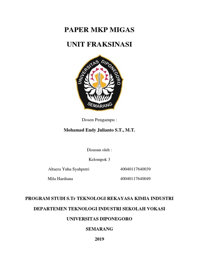 Proses Fraksinasi Hidrokarbon Gas Alam | PDF
