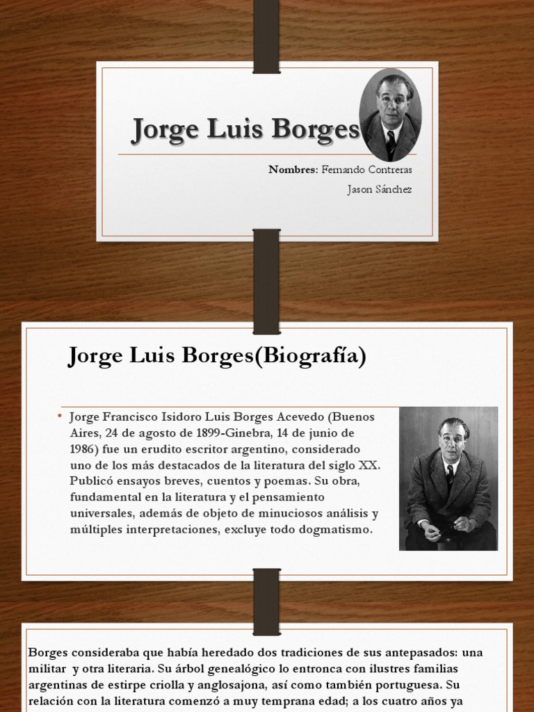 Jorge Luis Borges (Biografía) | PDF | Escritura | Poesía