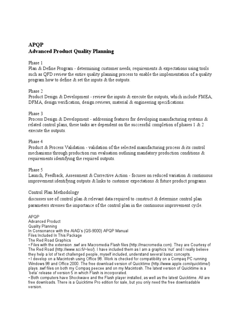 Apqp Advanced Product Quality Planning | PDF | Reliability Engineering | Specification ...