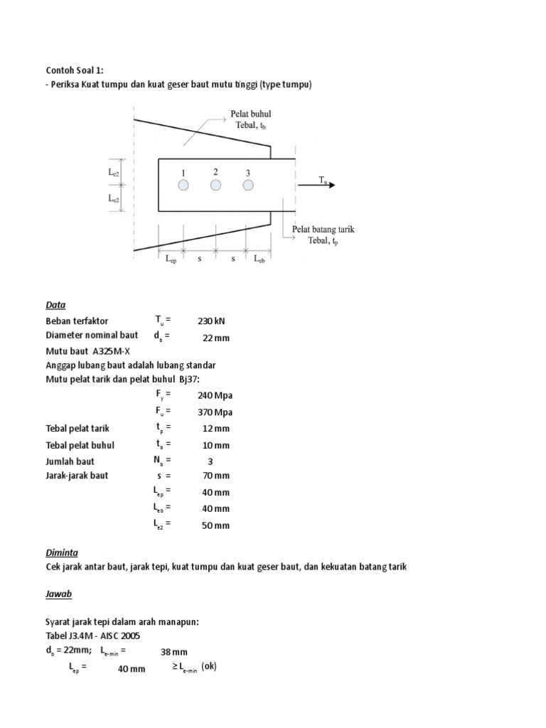 Contoh Soal (Sambungan) | PDF