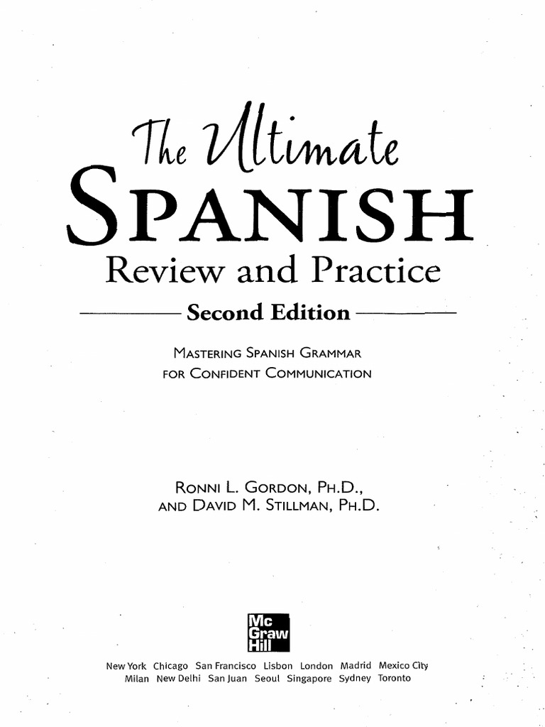 The Ultimate Spanish Review and Practice Second Edition PDF | PDF ...