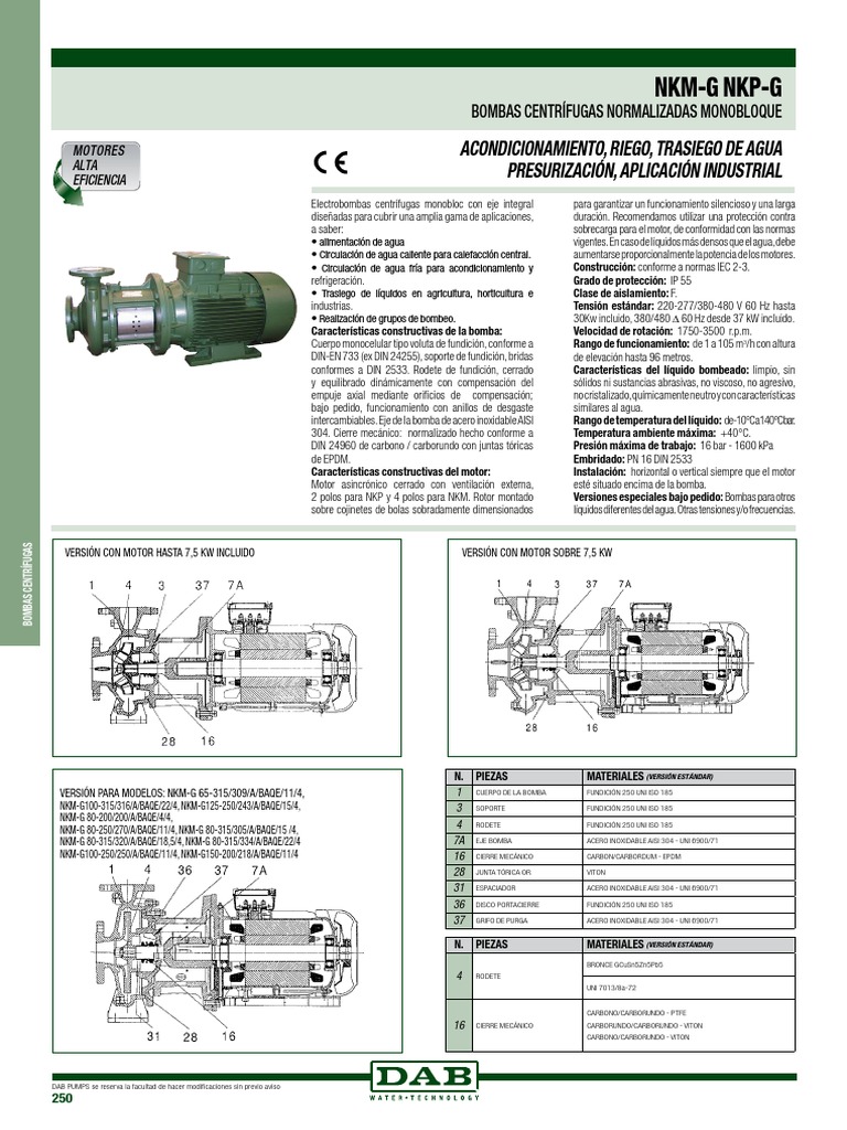 Bomba-Panama-Knm-G NKP-G PDF | PDF | Bomba | Agua
