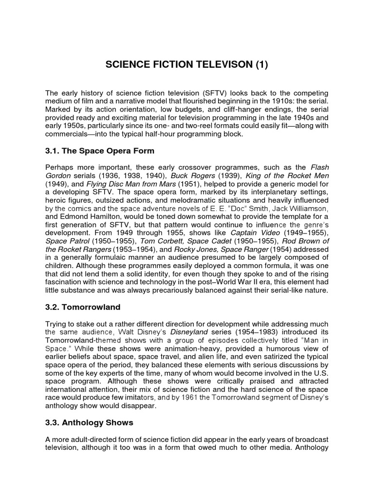 Early History of Science Fiction TV | PDF | Star Trek | Leonard Mc Coy