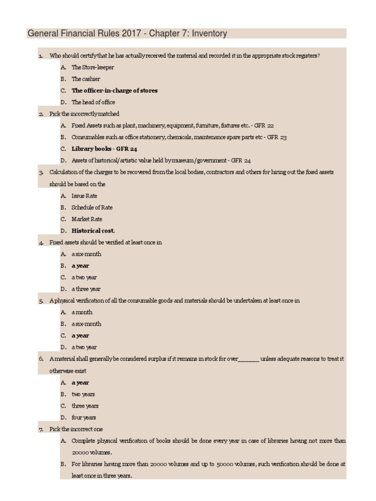 General Financial Rules 2017 - Inventory and Procurement | PDF | Public ...
