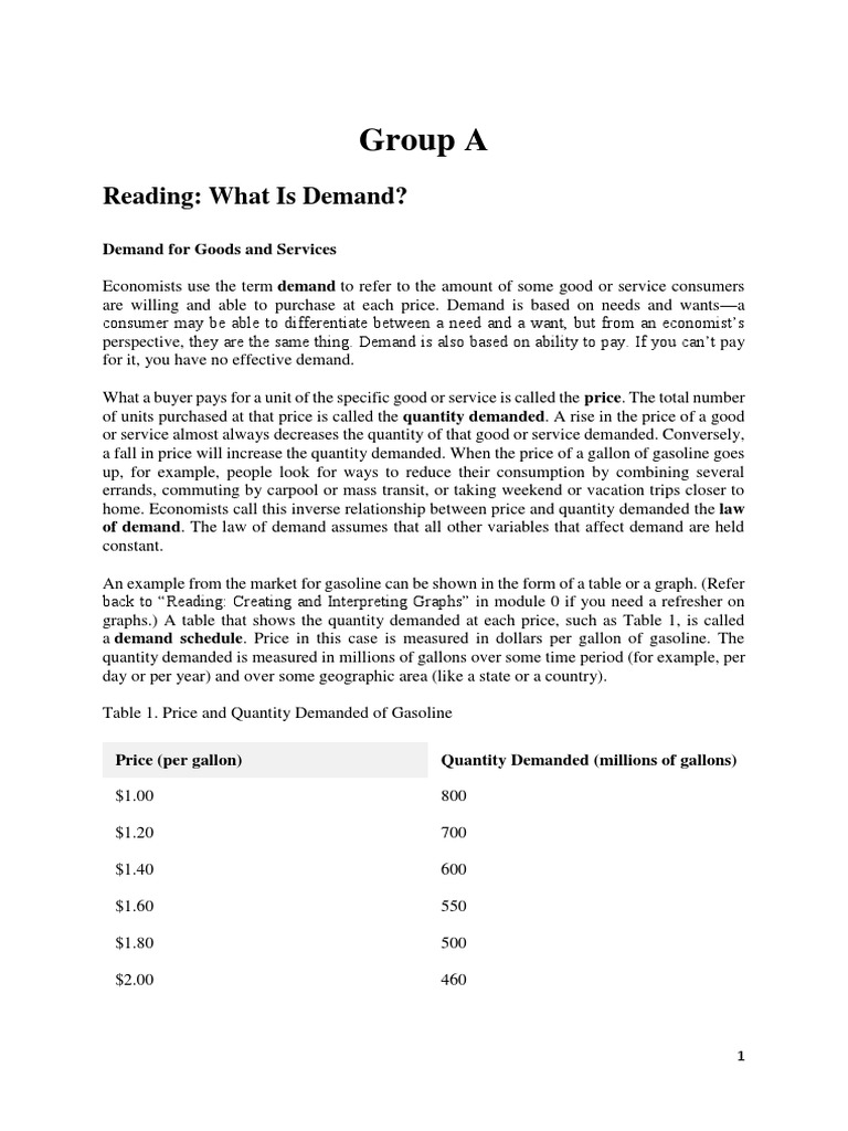 Demand | PDF | Supply And Demand | Demand Curve