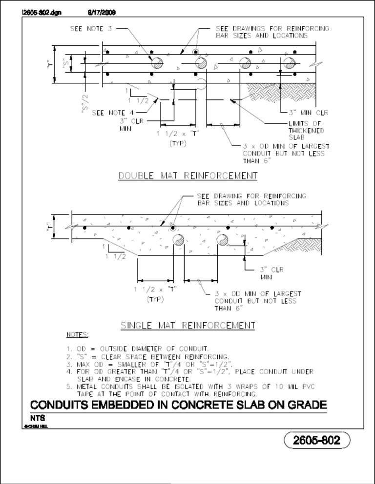 Slab On Grade Utility Placement - Drawing | PDF | Pipe (Fluid ...