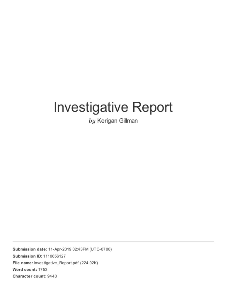 Investigative Report | PDF | Syntax | Semiotics