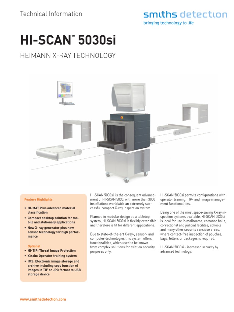 Hi Scan 5030si | PDF | X Ray | Computer Monitor
