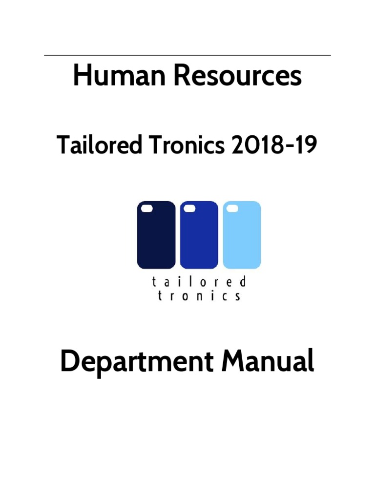 HR Department Manual | PDF | Human Resource Management | Business