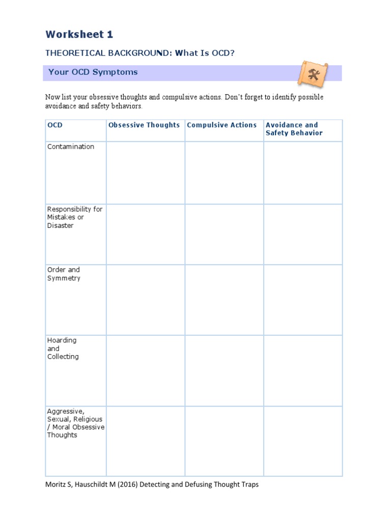 Worksheet 1: Your OCD Symptoms | PDF | Obsessive–Compulsive Disorder ...