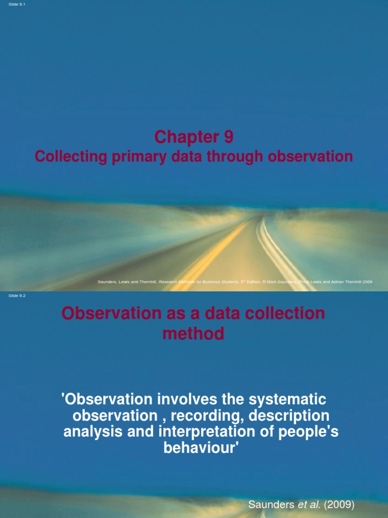 09 Collecting Data Through Observation-1 | PDF | Observation | Data