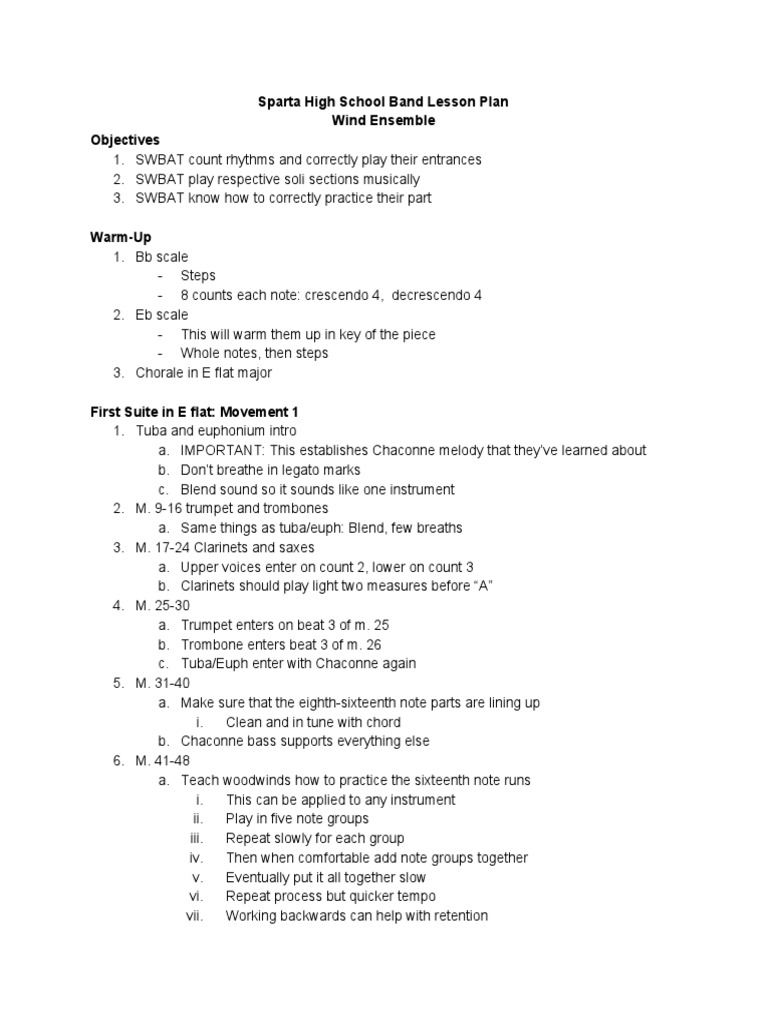 High School Lesson Plan | PDF