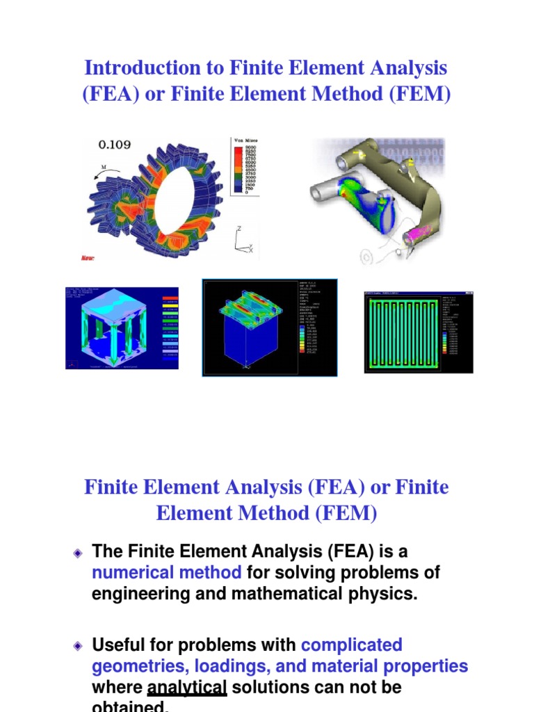 Introduction To Finite Element Analysis (FEA) or Finite Element Method ...