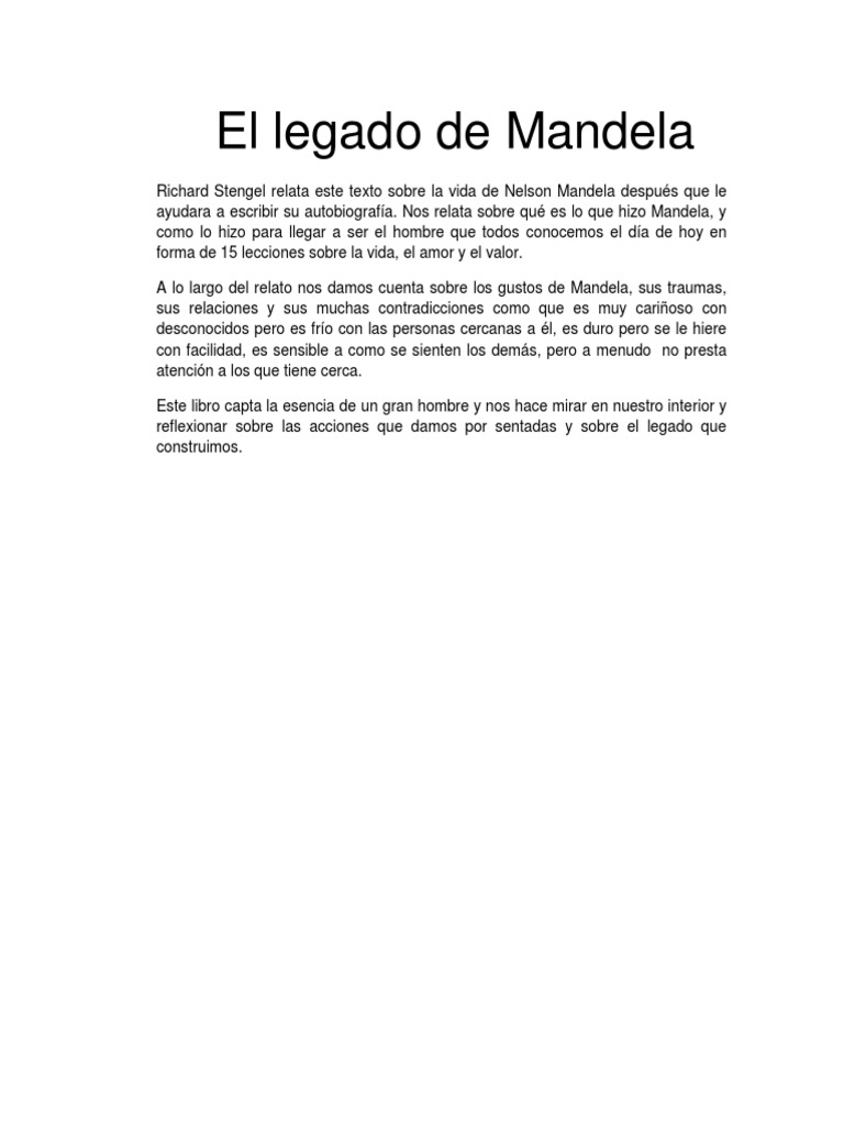 El Legado de Mandela | PDF