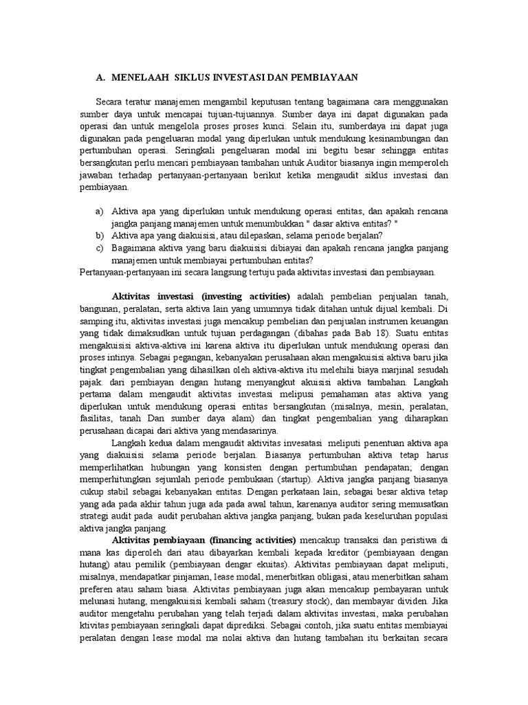 Chapter 17 Auditing II | PDF | Bisnis