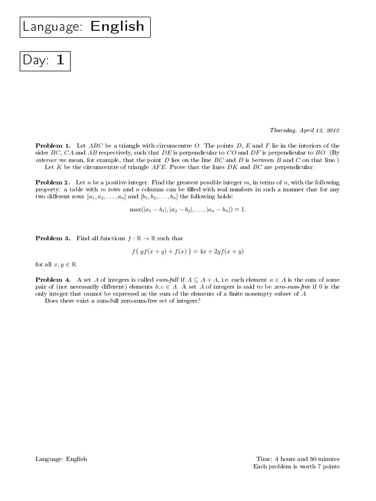 Egmo 2012 19 En With Solutions Pdf Pdf Triangle Perpendicular