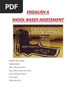 English SBA Reflection 1 Guide | PDF