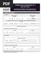 Formulario Registral N 1 Ley 27157 | PDF | Propiedad | Justicia