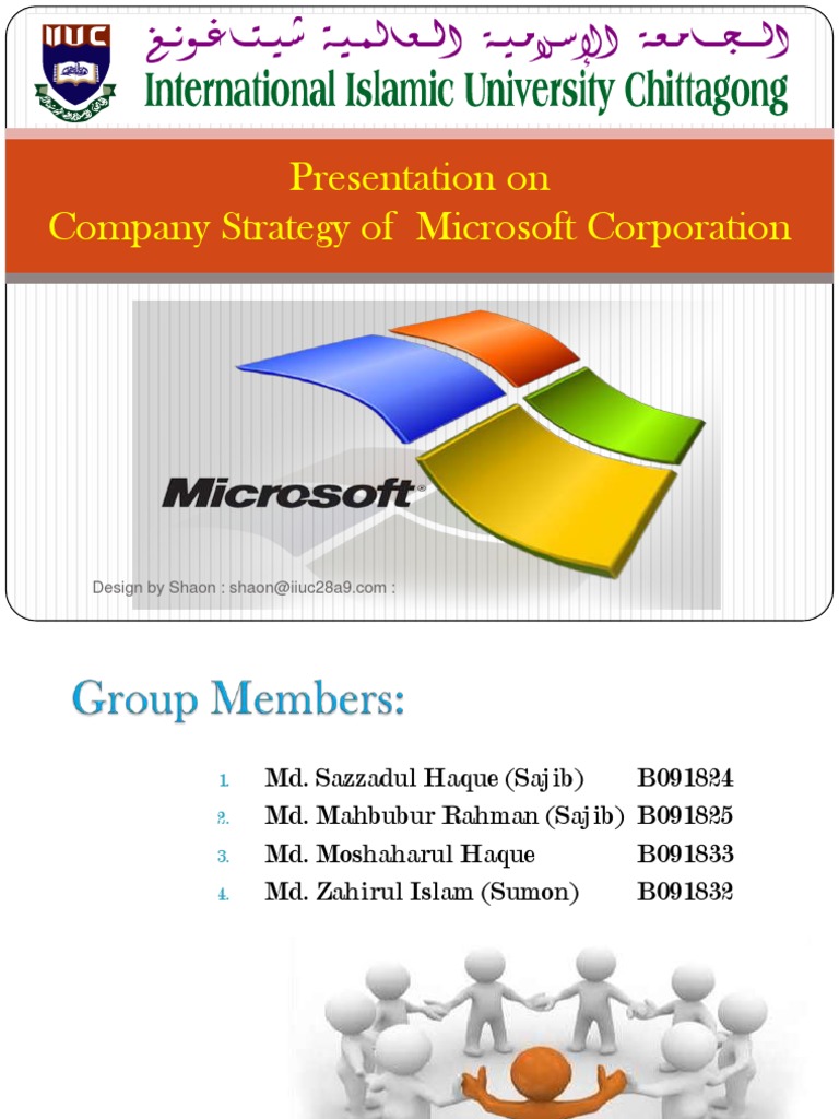 Presentation On Company Strategy of Microsoft Corporation | PDF ...
