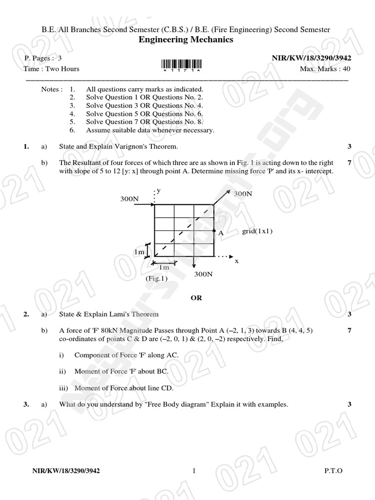 Engineering Mechanics PDF | PDF | Force | Physical Quantities