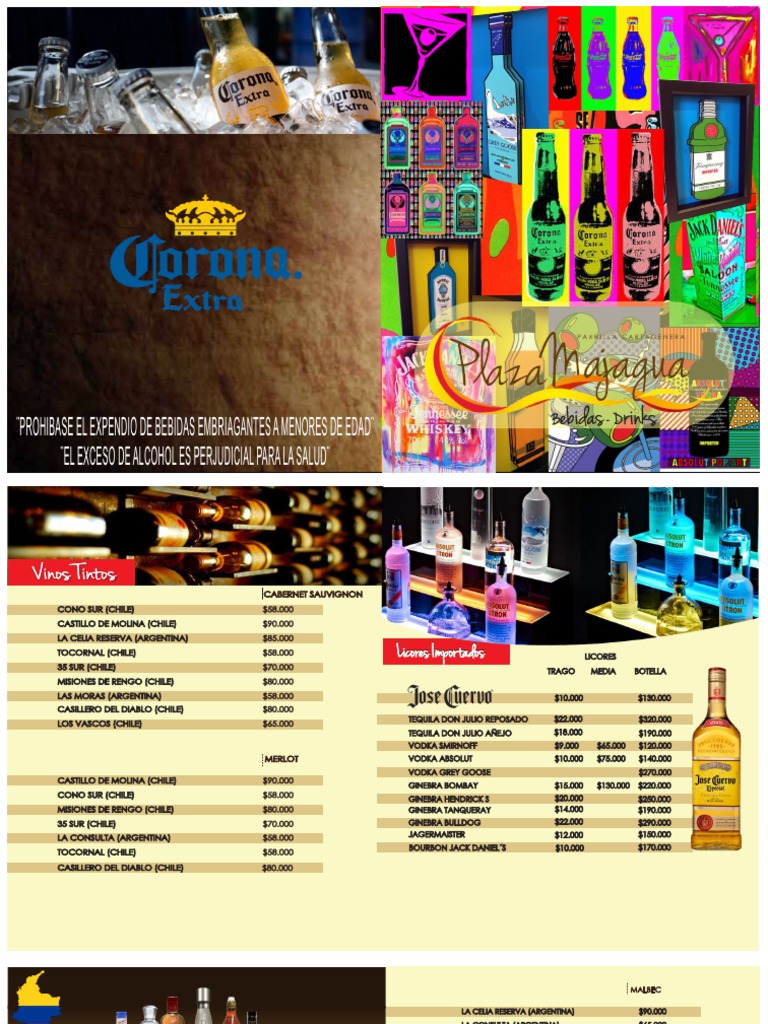 Carta Bebidas | PDF | Destilación | Alcohol